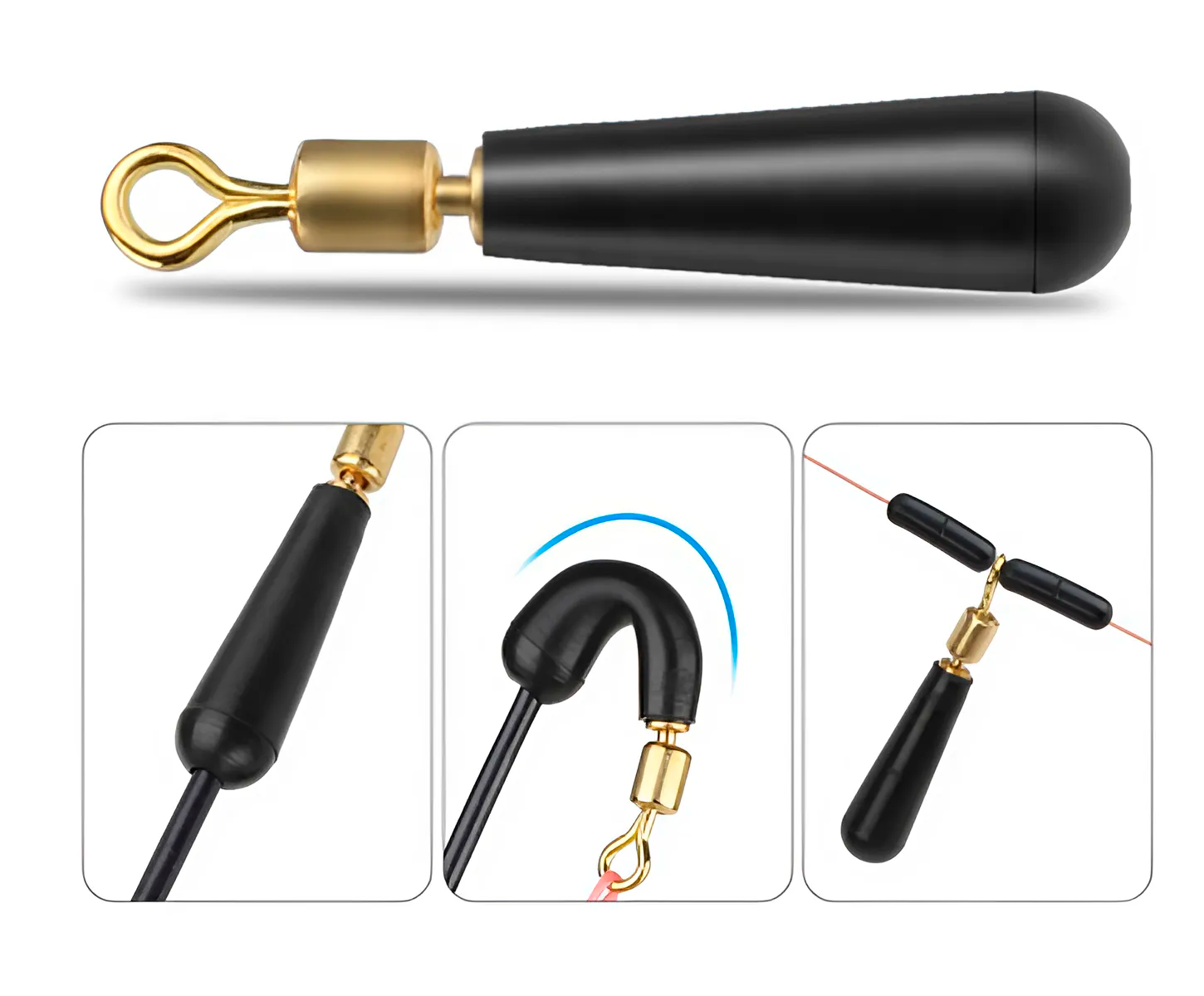 Силиконовые коннекторы для поплавка (#1) - 17мм - (0.8-1.1мм) 3шт