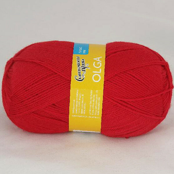 Пряжа Семеновская ольга ПШ 213 кармин (5 мотков)