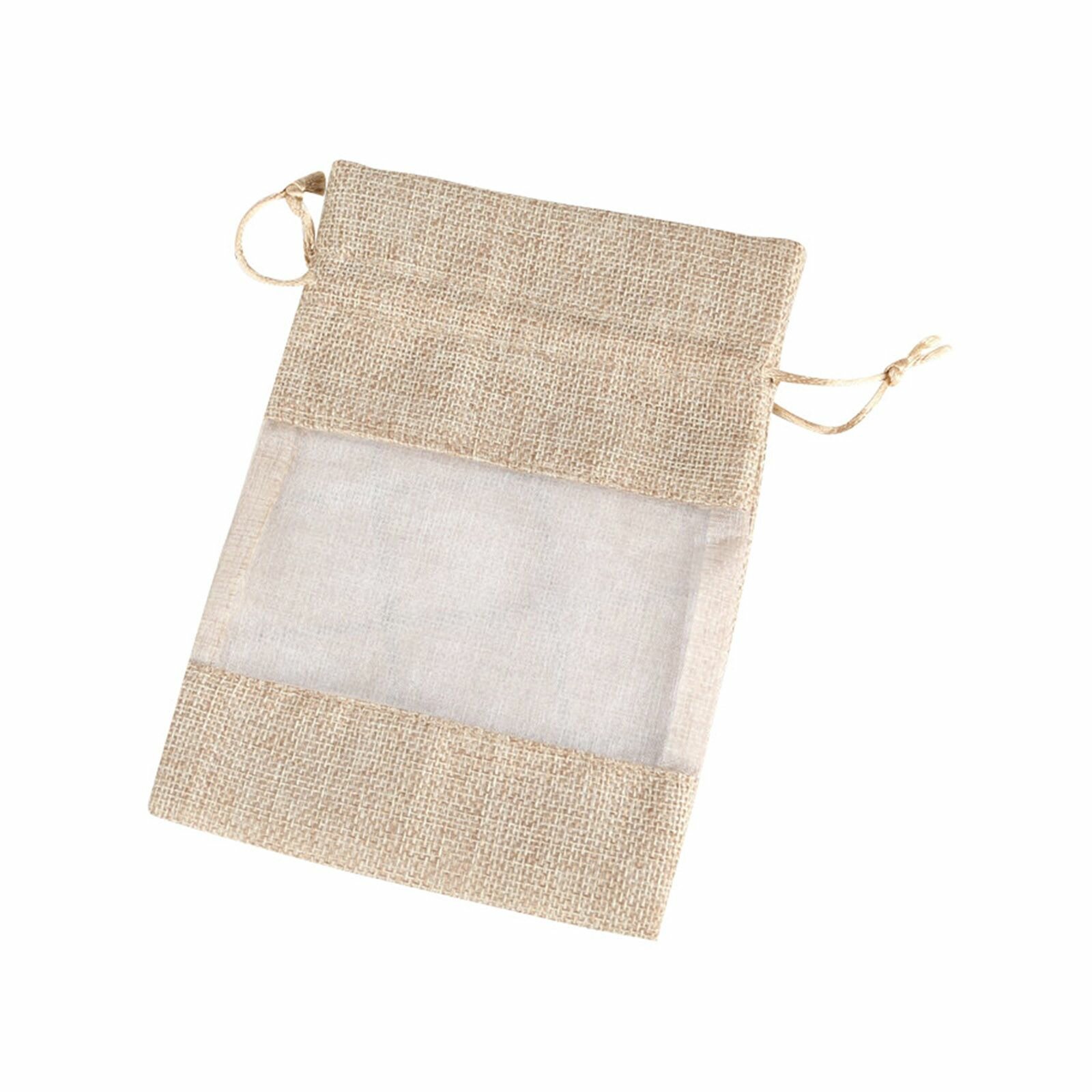 Льняной мешочек с шнурком