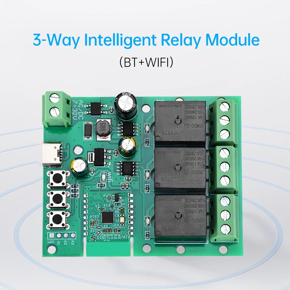 Aideepen Модуль реле Wi-Fi 2/3/4 каналов 3 Channel