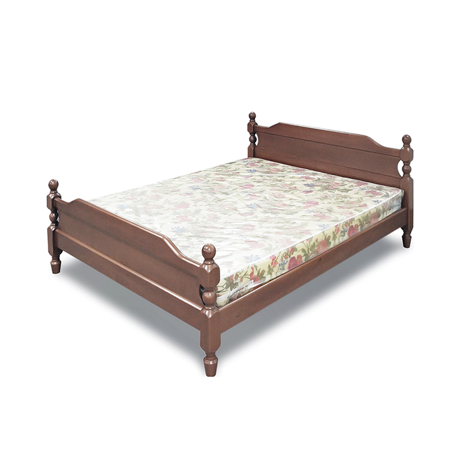 Кровать "Елена" из массива сосны 160x200 см, Венге 2