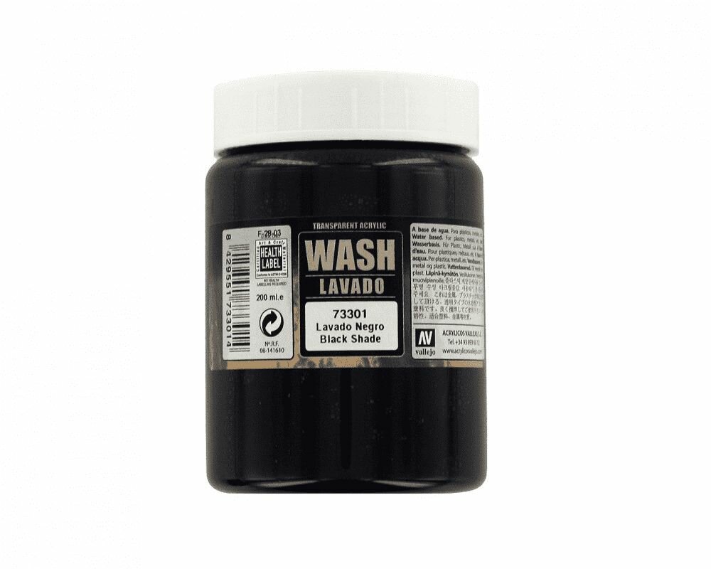 Краска для аэрографа 73301 Game Color - Black Wash 200 ml. Vallejo 73301