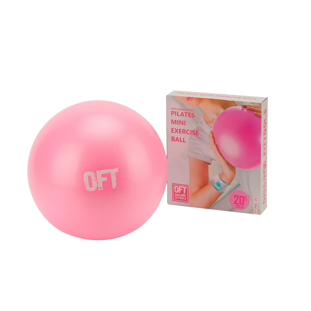 Мяч для пилатеса Original FitTools, ПВХ, розовый, диаметр 20см