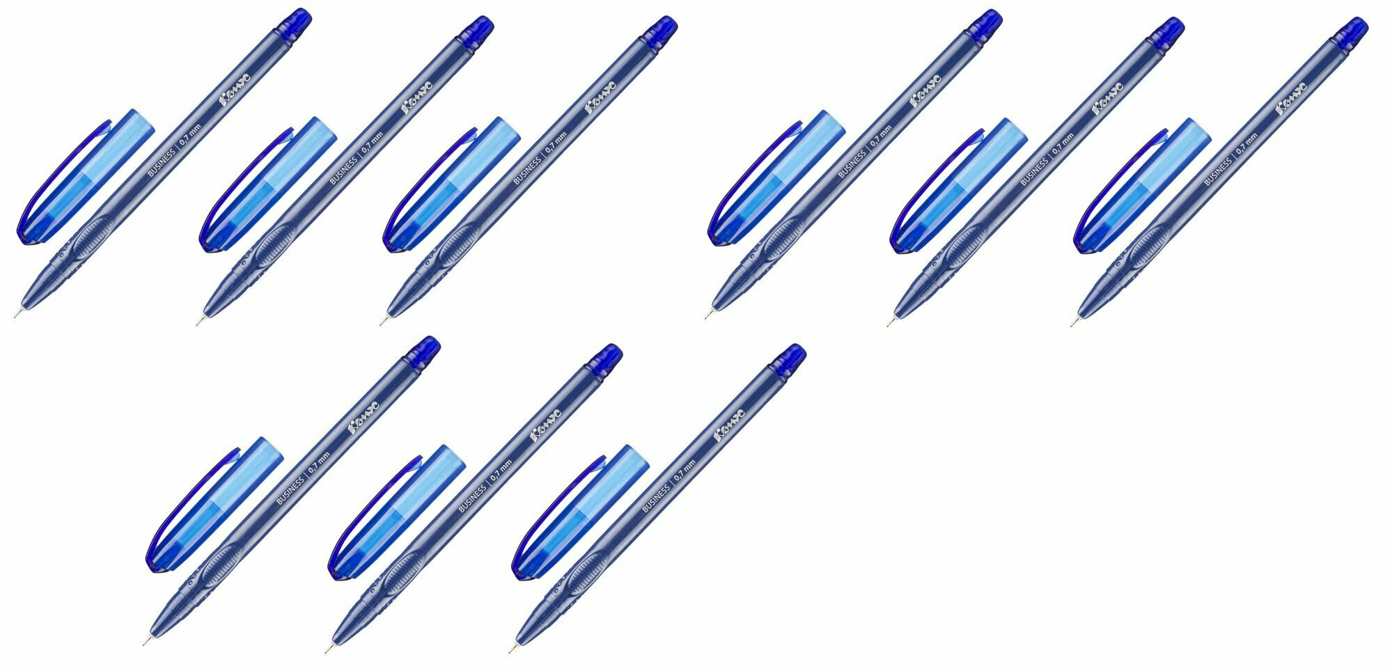 Комус Ручка шариковая неавтоматическая Business, синяя, 9 уп.