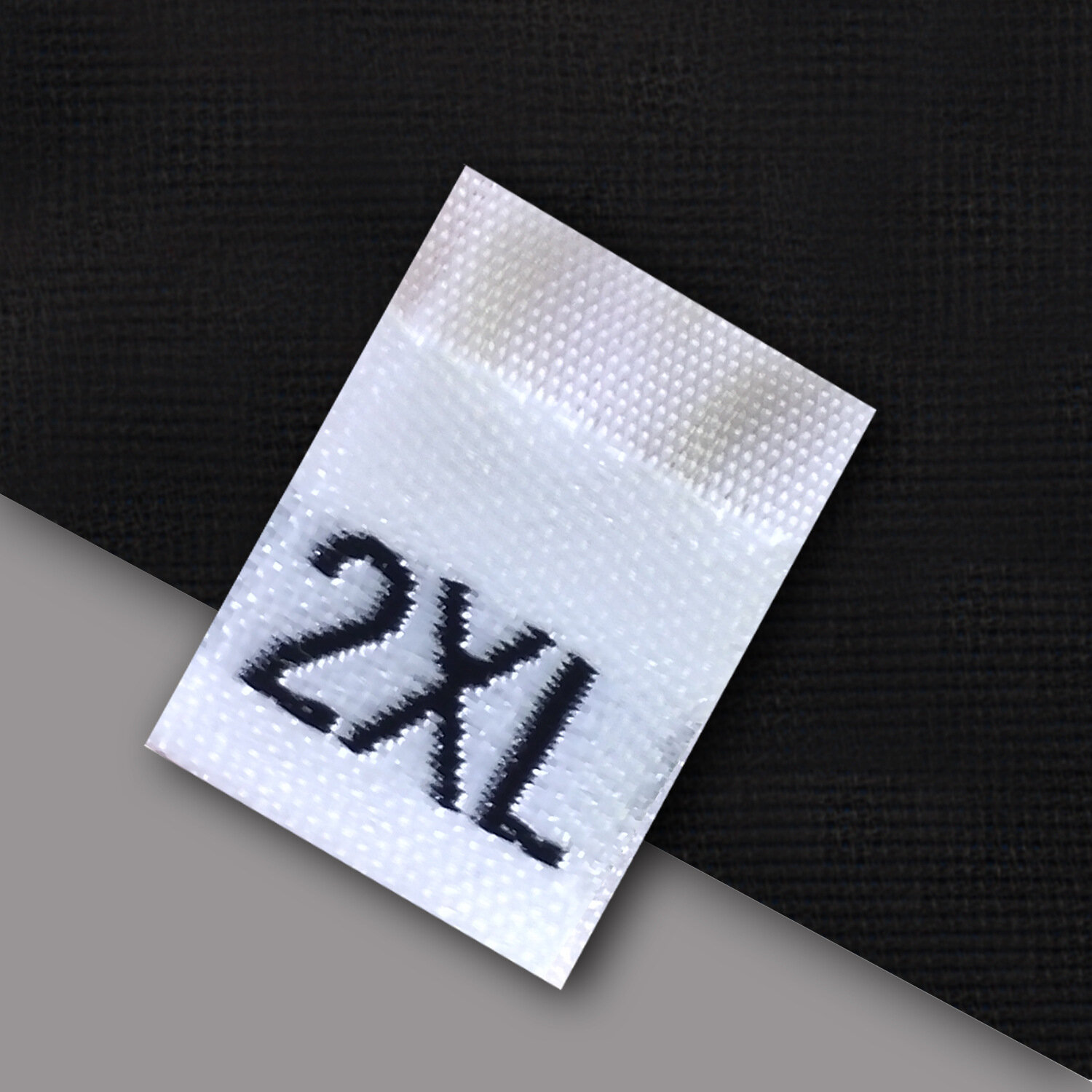 Этикетка, для ткани, 2XL, белая, черная, 100шт
