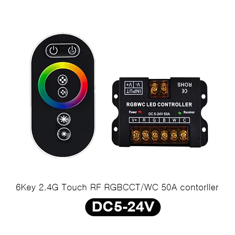 RGB контроллер TiaoChongYi сенсорный пульт 50A RGBCCT