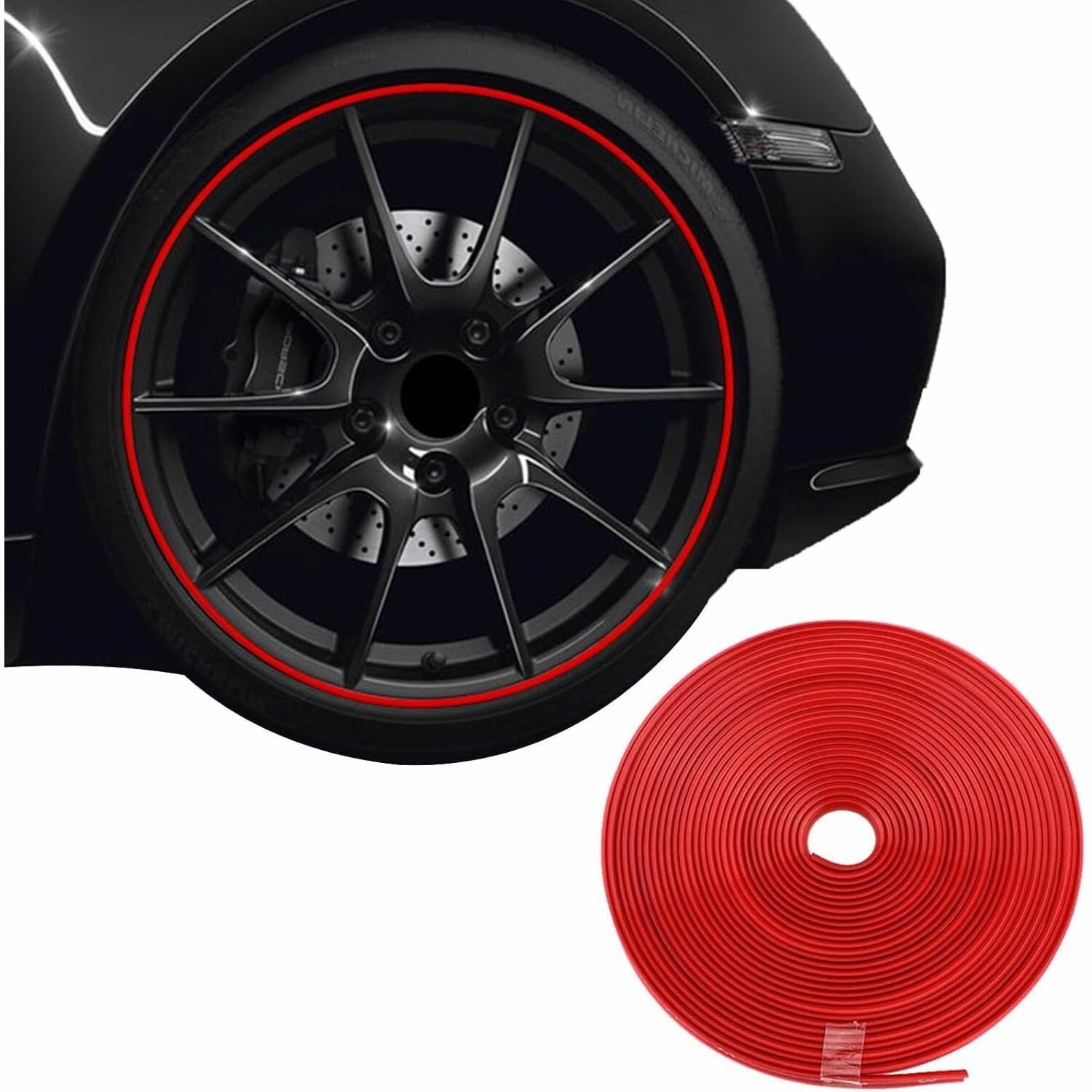 8М Защитники обода автомобиля Защитные наклейки автомобильные шины Резиновая проволока