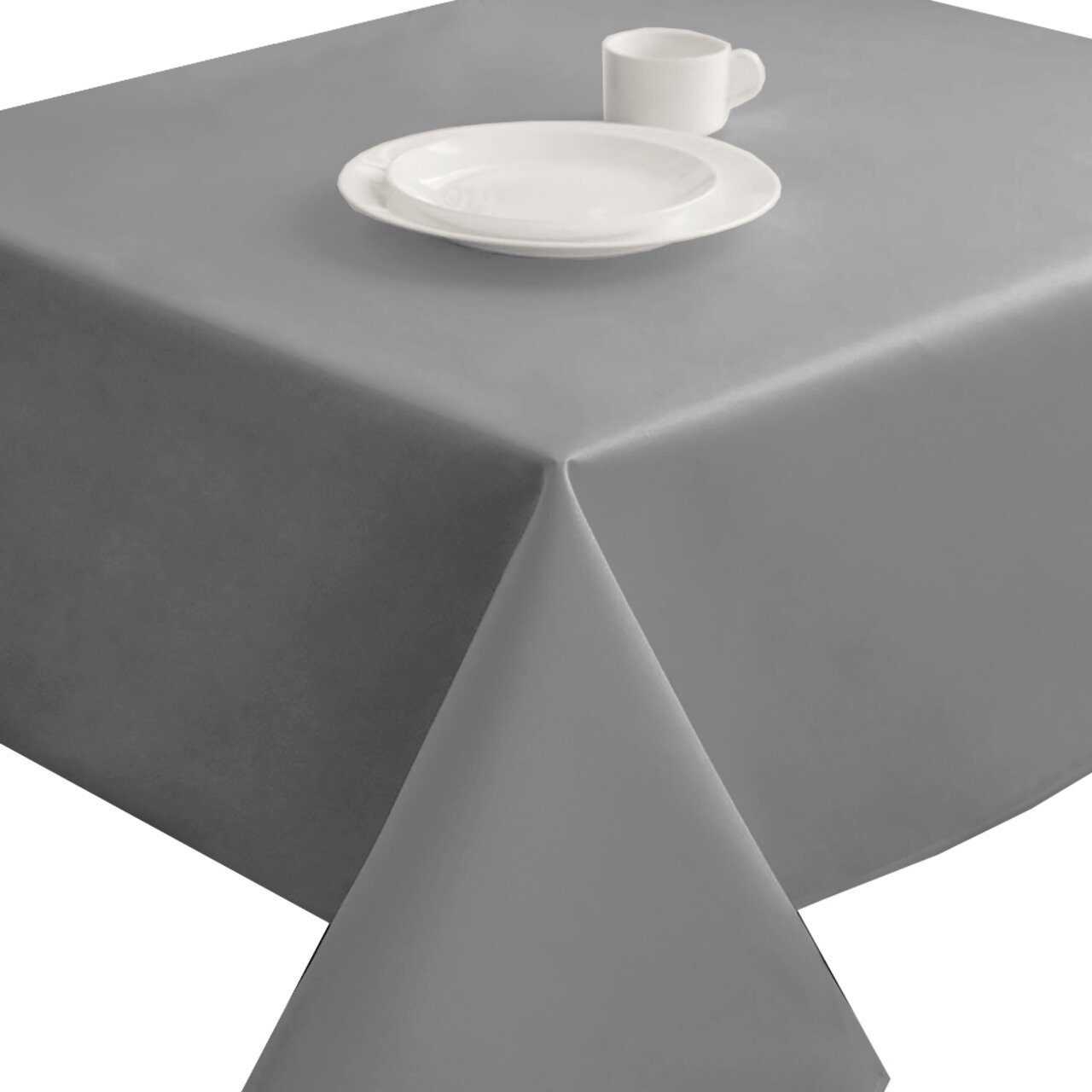 GRAND STYLE скатерть 180х140 см серый 100% п/э с тефлоновой обработкой для кухни
