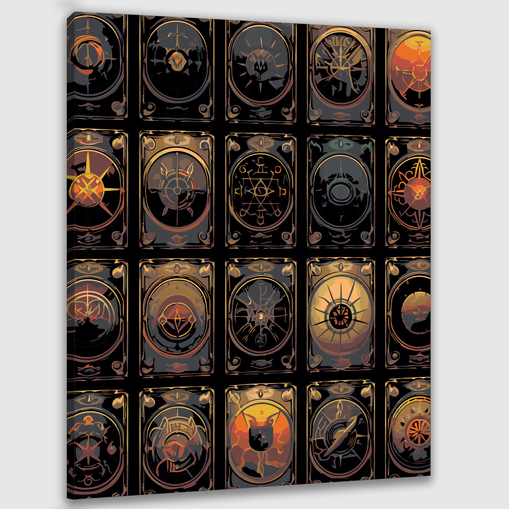 Картина по номерам 40x50 см, цифровая картина, мистическая колода карт Т, проиллюстрированная карта, яркие цвета