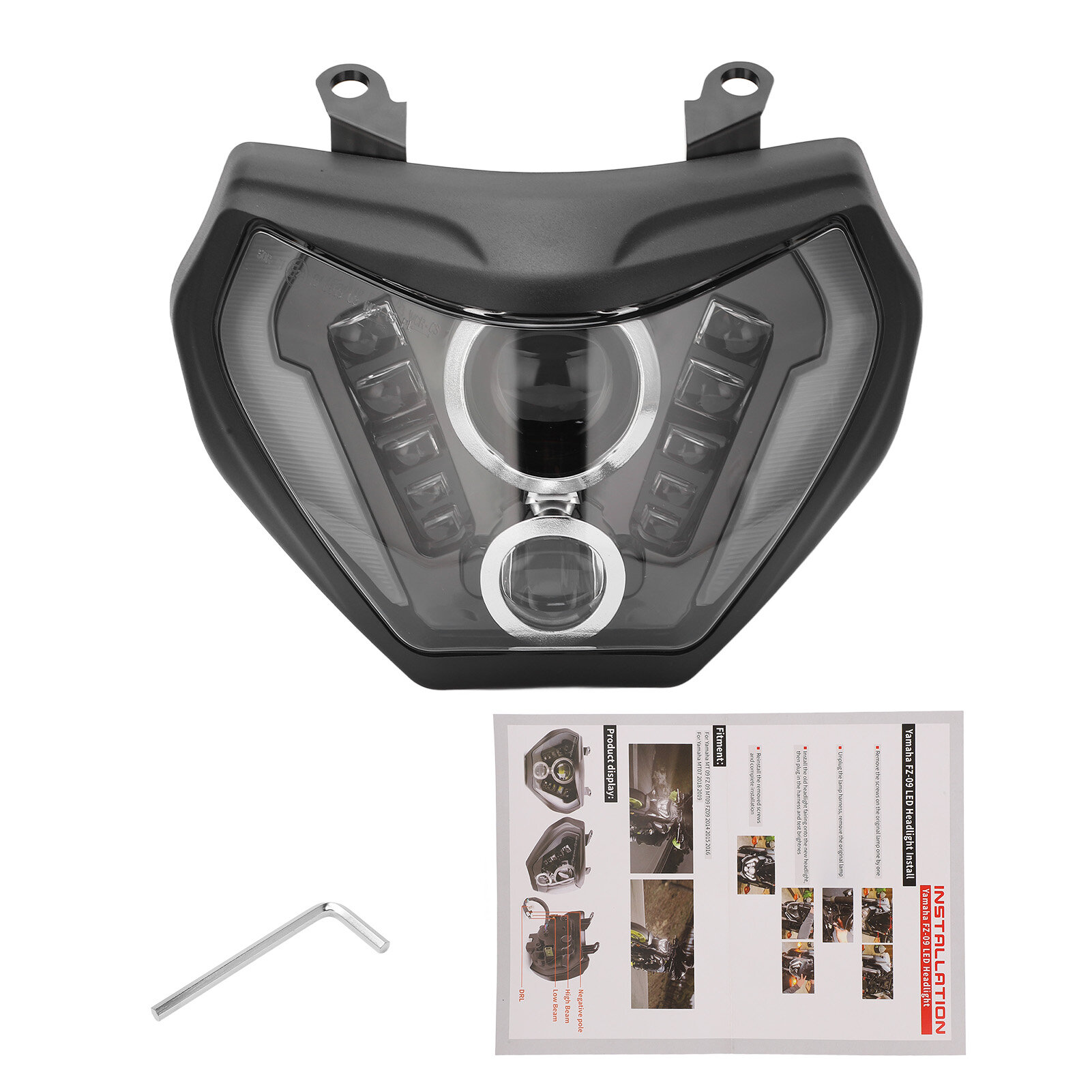 Светодиодная фара 92Вт/42Вт для MT-09/FZ-09 2014-2017