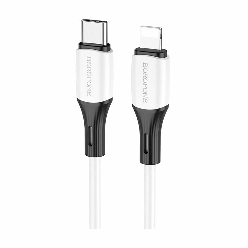 Кабель для зарядки Borofone BX79 Type-C - Lightning, 1 м, белый, 3 A