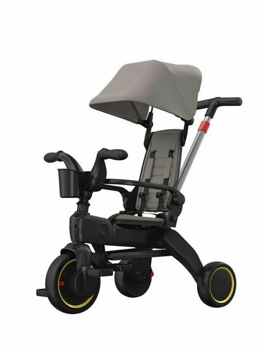 Велосипед-коляска Transformer, для детей, складной, графитово-черный, 25 кг