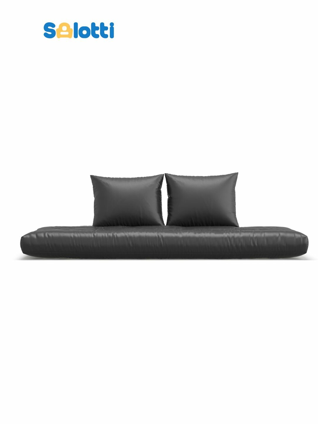 Комплект матрас и подушки 2 шт, для дивана ЕВРОПА-2 Salotti, экокожа Bomstad черный
