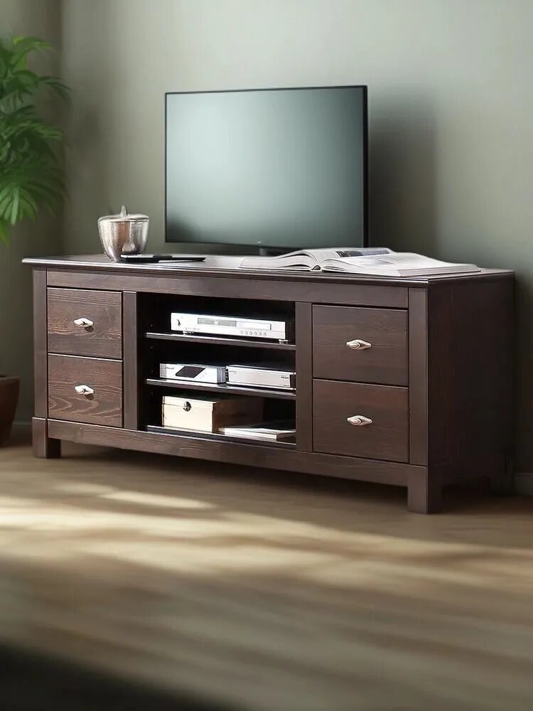 Тумба Рауна рианна из массива сосны 180х40х60 см Венге 3, 4 ящика