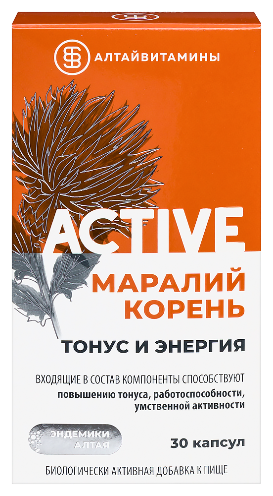 Маралий корень ACTIVE тонус И энергия алтайвитамины