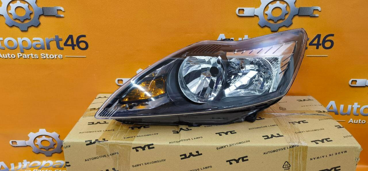 Фара Фокус 2 FORD FOCUS II черная левая рест с 2008 по 2011 год.