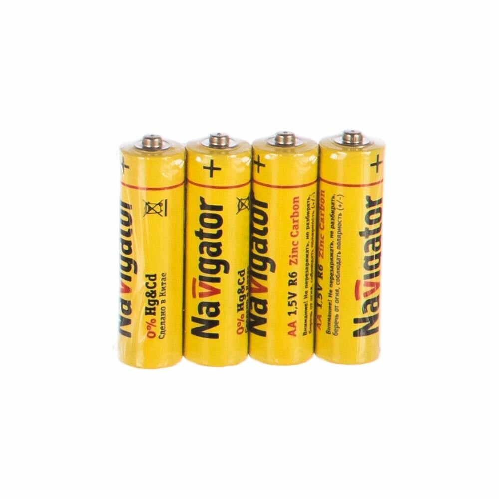Элемент питания солевой AA/R6 94 759 NBT-NS-R6-SH4 (уп.4шт) NAVIGATOR 94759