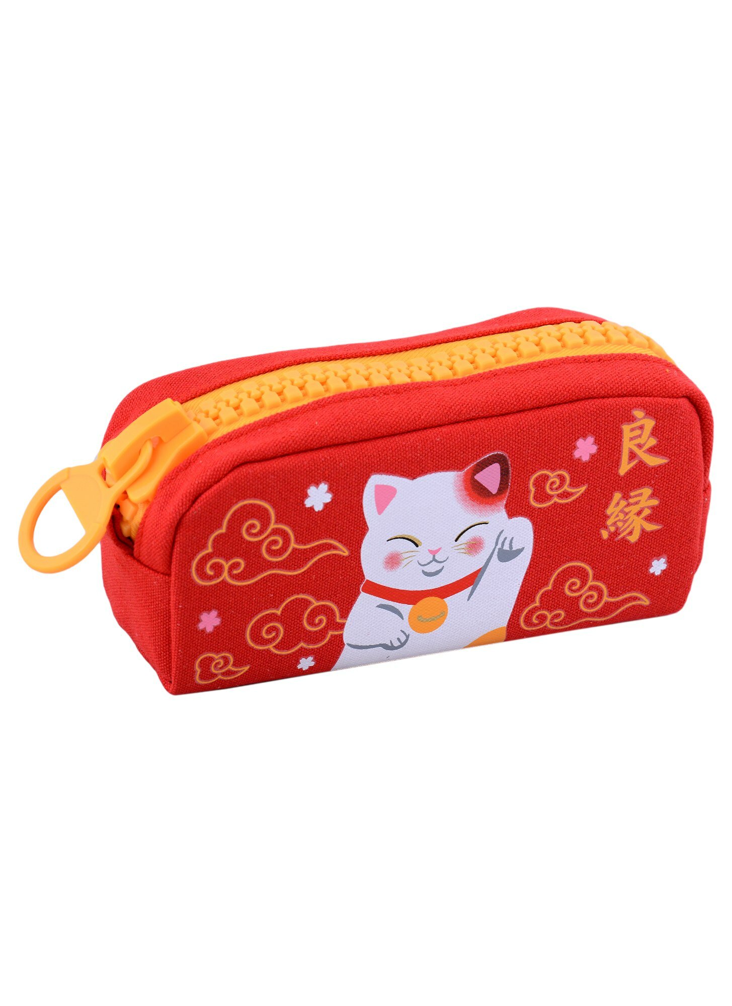 Пенал с большой молнией "Котик Манэки-нэко"