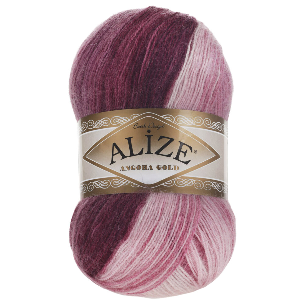 Пряжа для вязания Alize Angora gold batik 1895 розовый 100 гр/550 м 20% шерсть, 80% акрил