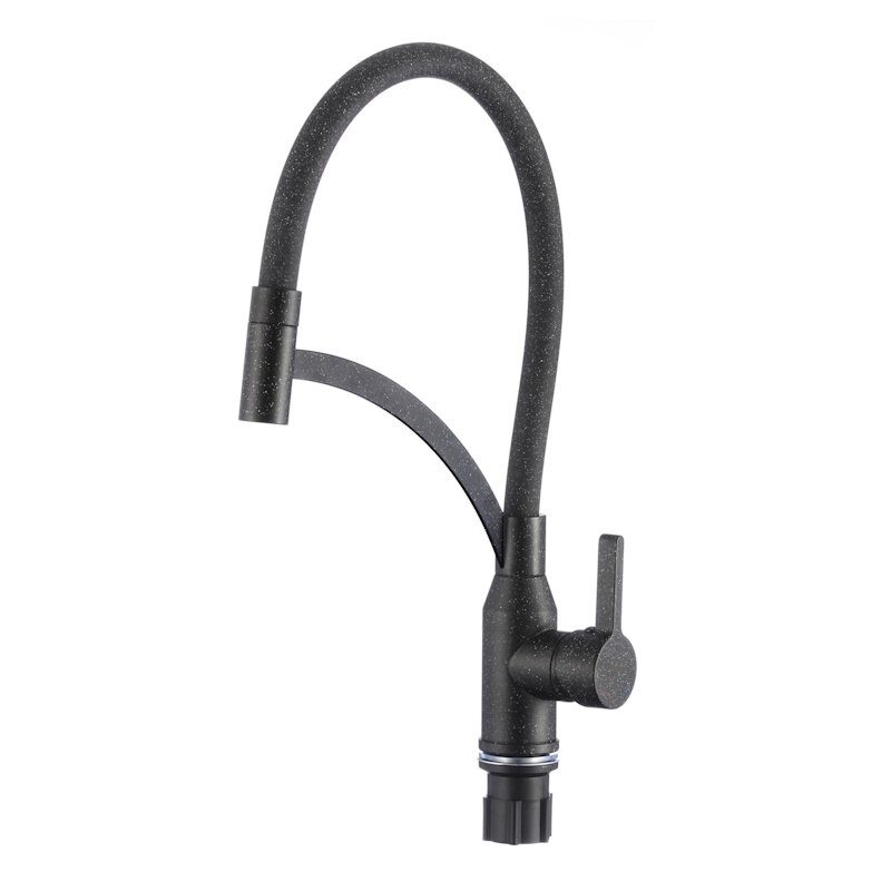 Смеситель для кухни с гибким изливом Fmark FS8244-H, черный