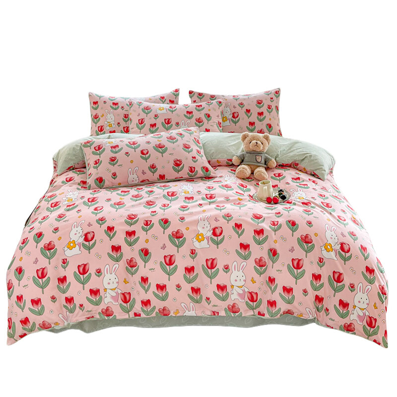 Комплект постельного белья BAINIANCI WNS-01, tulip bunny, 1.2m EU