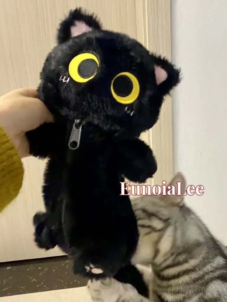 Школьный пенал для девочек, подходит для карандашей и кистей, cat Кукольная сумка.