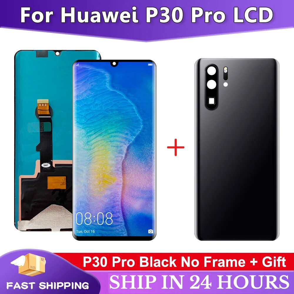 Дисплей OLED P30 Pro для Huawei P30 Pro VOG-L29 VOG-L09 ЖК-дисплей с цифровым преобразователем сенсорного экрана в сборе для экрана Huawei P30 Pro