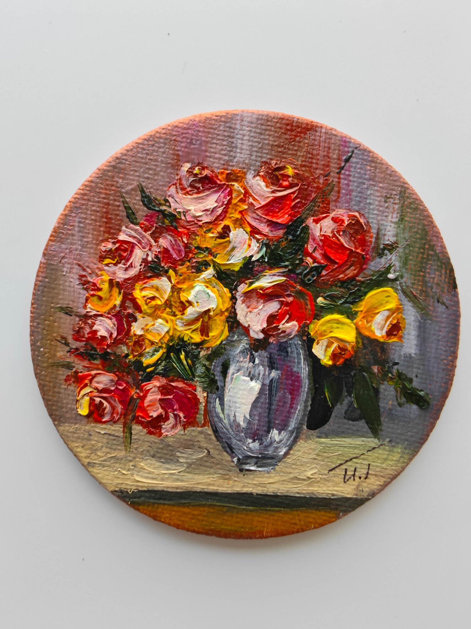 Мини картина маслом на холсте 10х15см