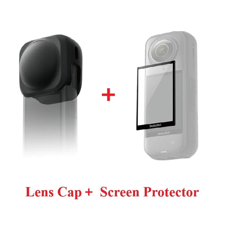 Insta360 X5: Белый Lens Cap + Screen Protector