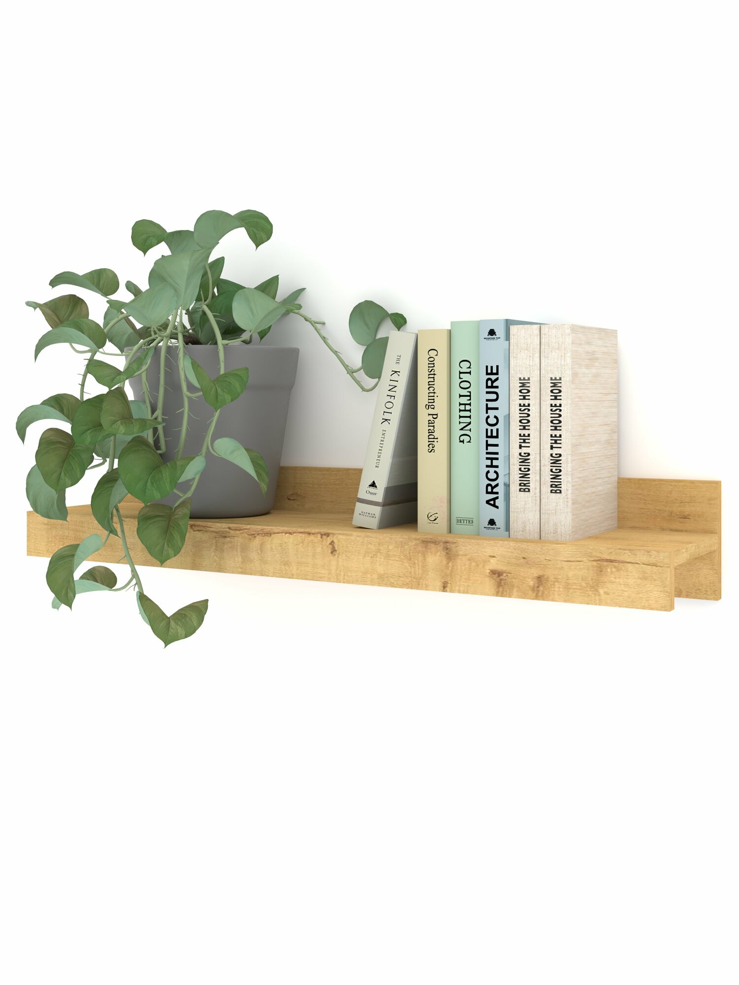 Полка навесная, настенная, для офиса, для детской Есэндвич Лаворо, 80х20х13 см (Дуб бунратти)