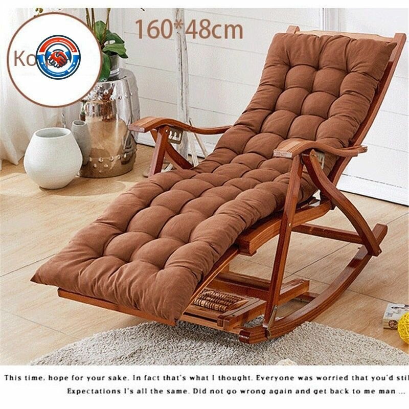 Матрас для кресла-качалки 160x48 см, толстая подушка-амортизатор для сада и дома, мягкий полиэфирный чехол для стула-качалки, комфортный отдых и поддержка спины