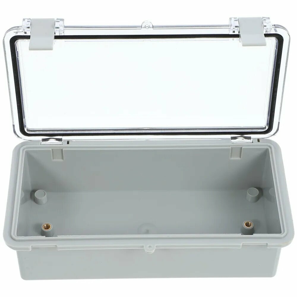 Влагозащищённая пластиковая коробка для электропроводки на улицу серого цвета