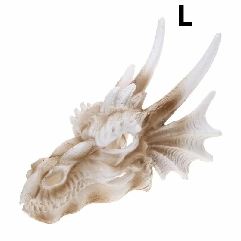 (1шт) Украшение аквариума с черепом динозавра, скрывающее дом-большой киль