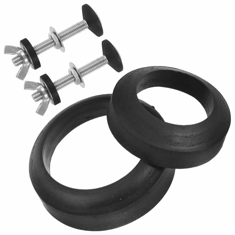 Болты для Унитаза, Резинка и Нержавейка, Предотвращение Протечек, 1 Набор