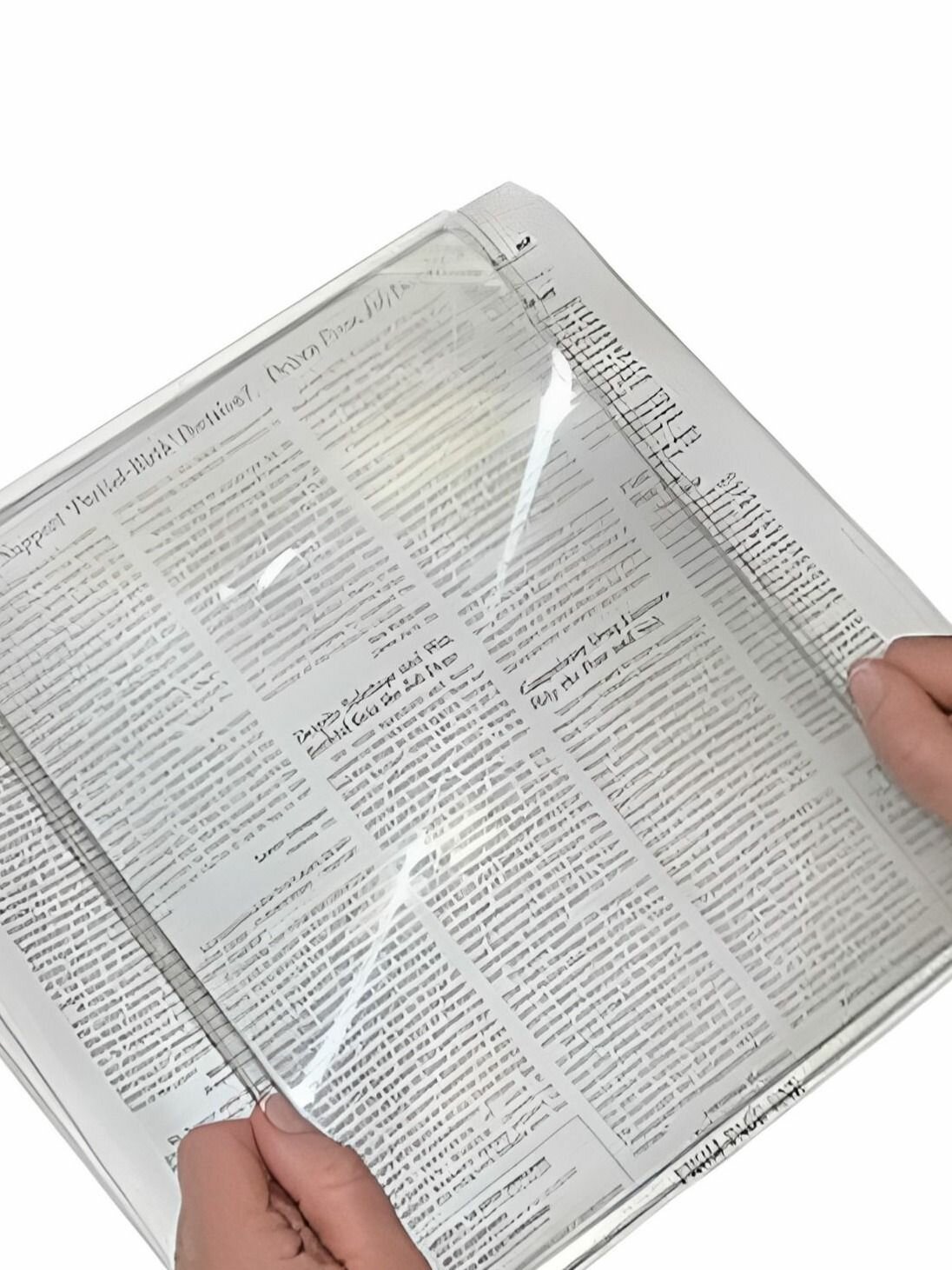 Линза Френеля 2х,260 мм х 180 мм, L200 твердая, прозрачная, большая