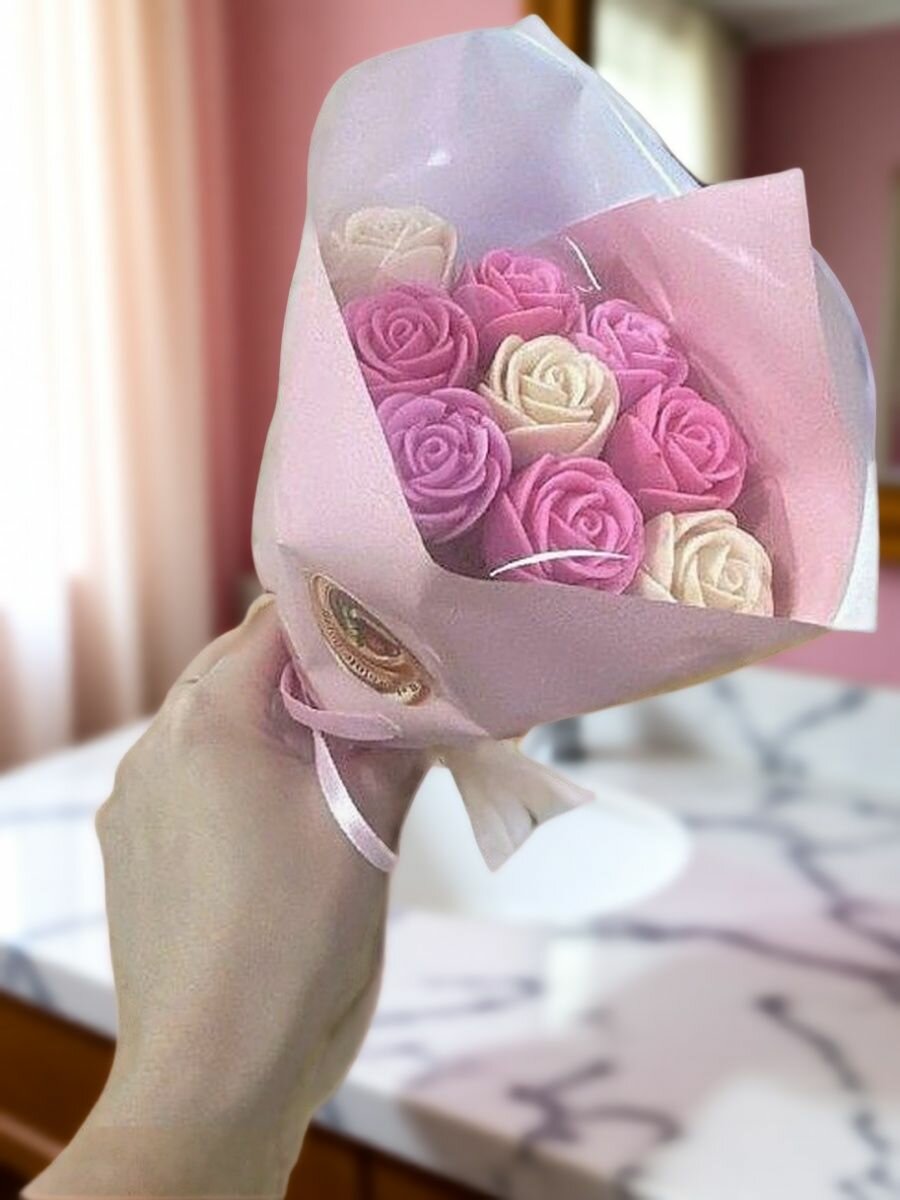 Шоколадный букет из 9 Роз