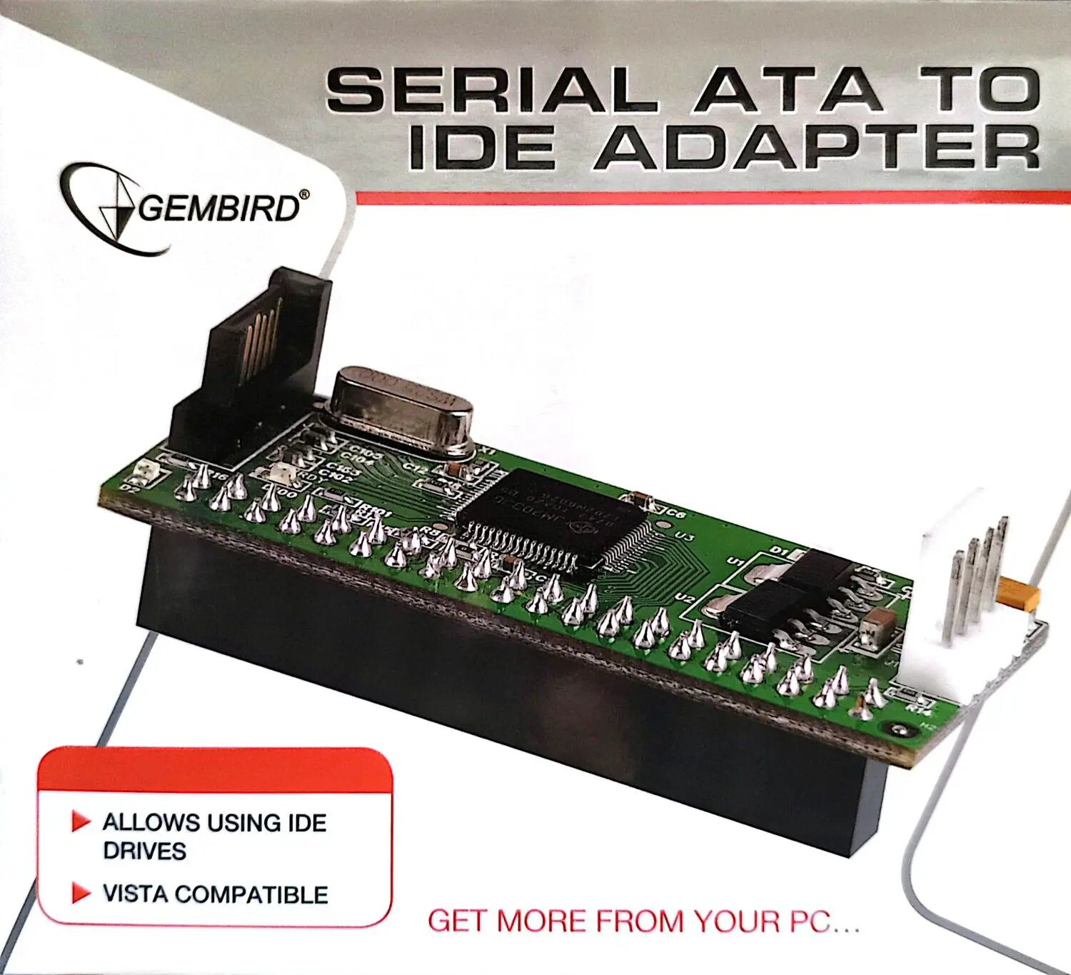 Переходник SATA(m) --> IDE(f) Gembird (для подключения IDE устройств к SATA контроллеру)