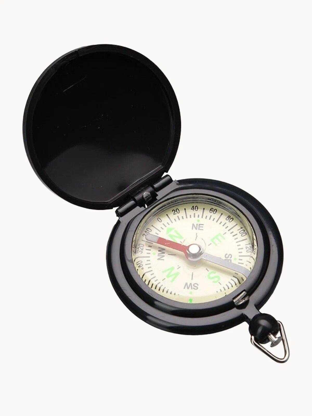 Компас Veber KD351, туристический, магнитный, с откидной крышкой, брызгозащищенный, черный
