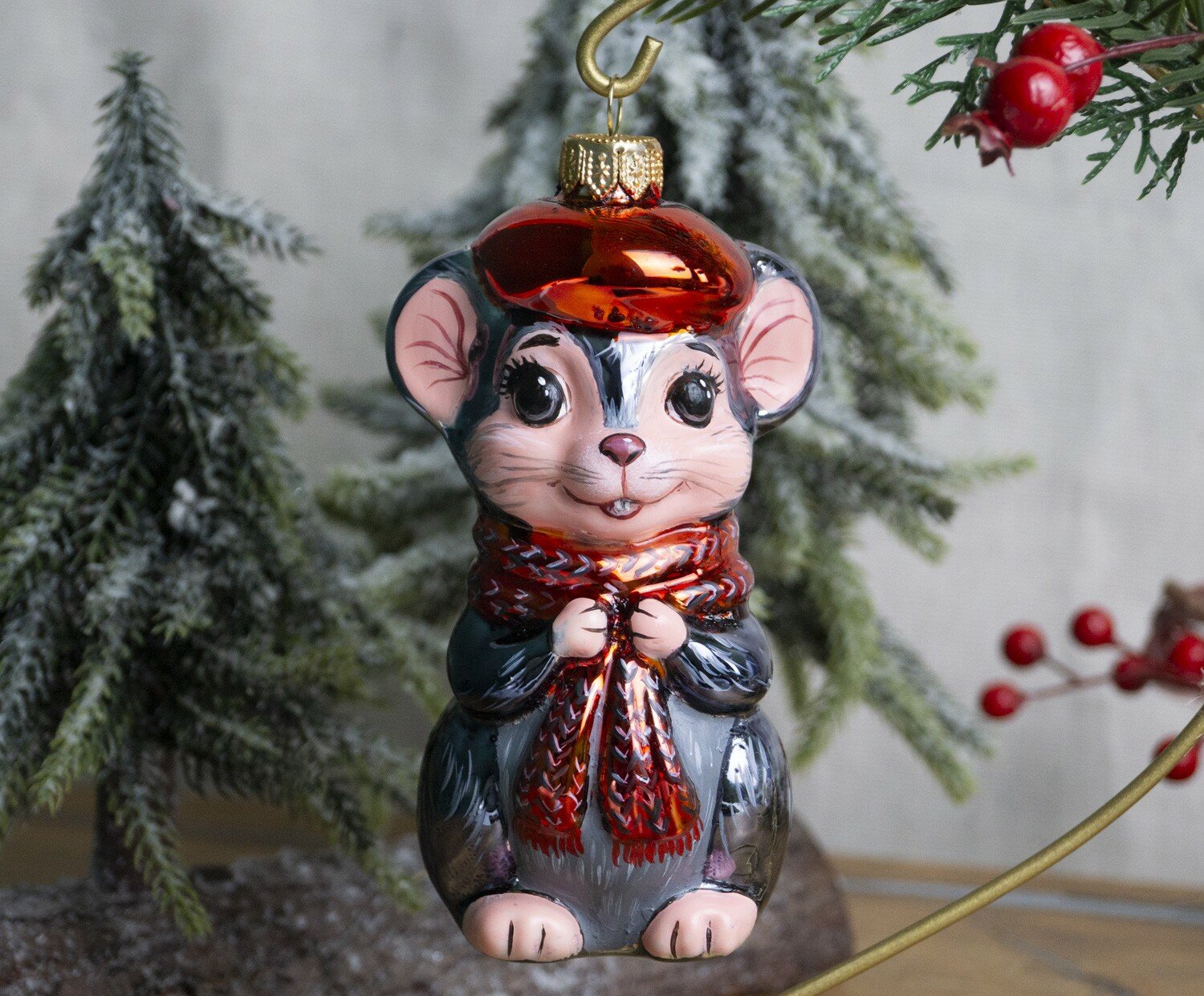 Елочная игрушка Мышонок Эмиль