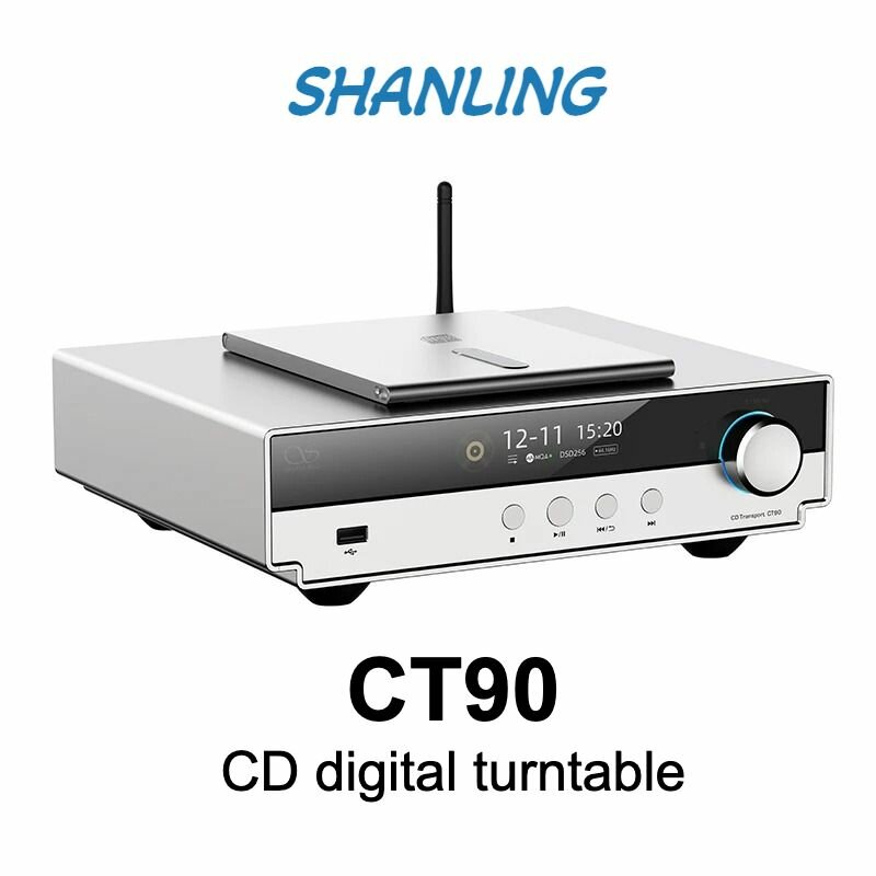 SHANLING CT90 HiFi CD-транспортировочный цифровой проигрыватель с поворотным столом MQA Desktop SAA7824 Servo DA11 Привод дисков BT5.0 LDAC