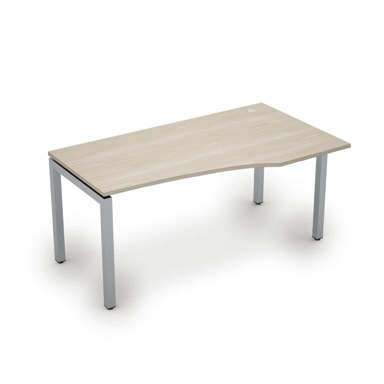 Стол письменный угловой правый AVANCE ALSAV 6М.521 на металлокаркасе (сечение 50х50) Шамони светлый 1600х900х750