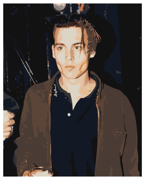 Джонни Депп 3 Раскраска картина по номерам на холсте