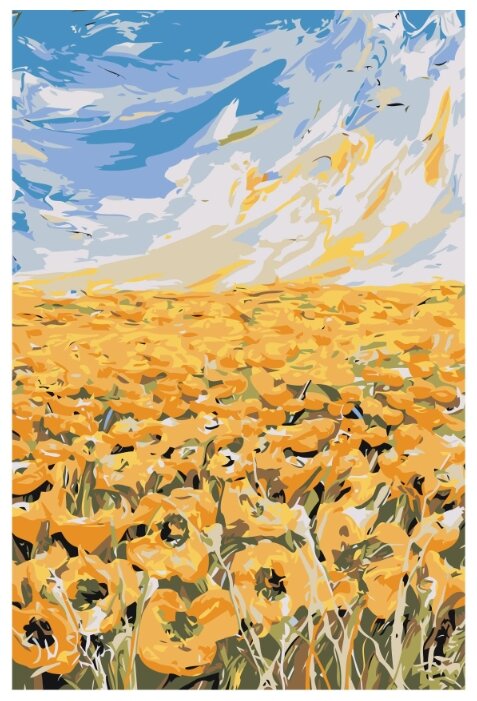 Солнечное покрывало Раскраска картина по номерам на холсте