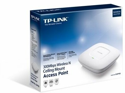 Точка доступа TP-LINK EAP110 Wi Fi 300 Мбит/с, 802.11a/b/g/n, PoE — фото 1