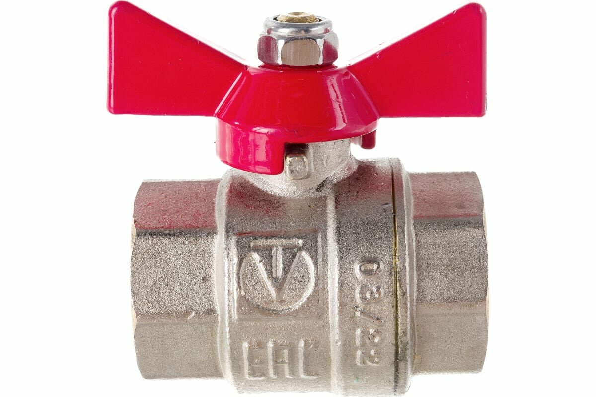 Valtec кран шаровой BASE, рукоятка бабочка, размер 1" вн.-вн, VT.217. N.06, монтаж