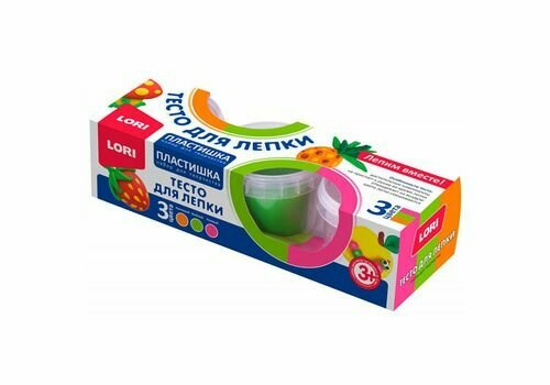 Масса для лепки LORI Пластишка №19, 3 цвета