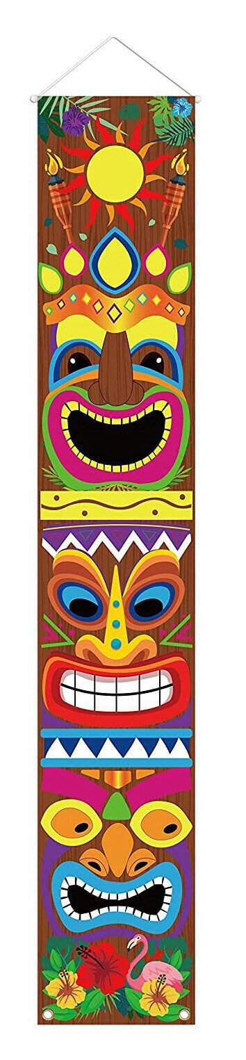 Декорация-баннер Гавайи Тотем, 180х30 см №1, Гавайская вечеринка