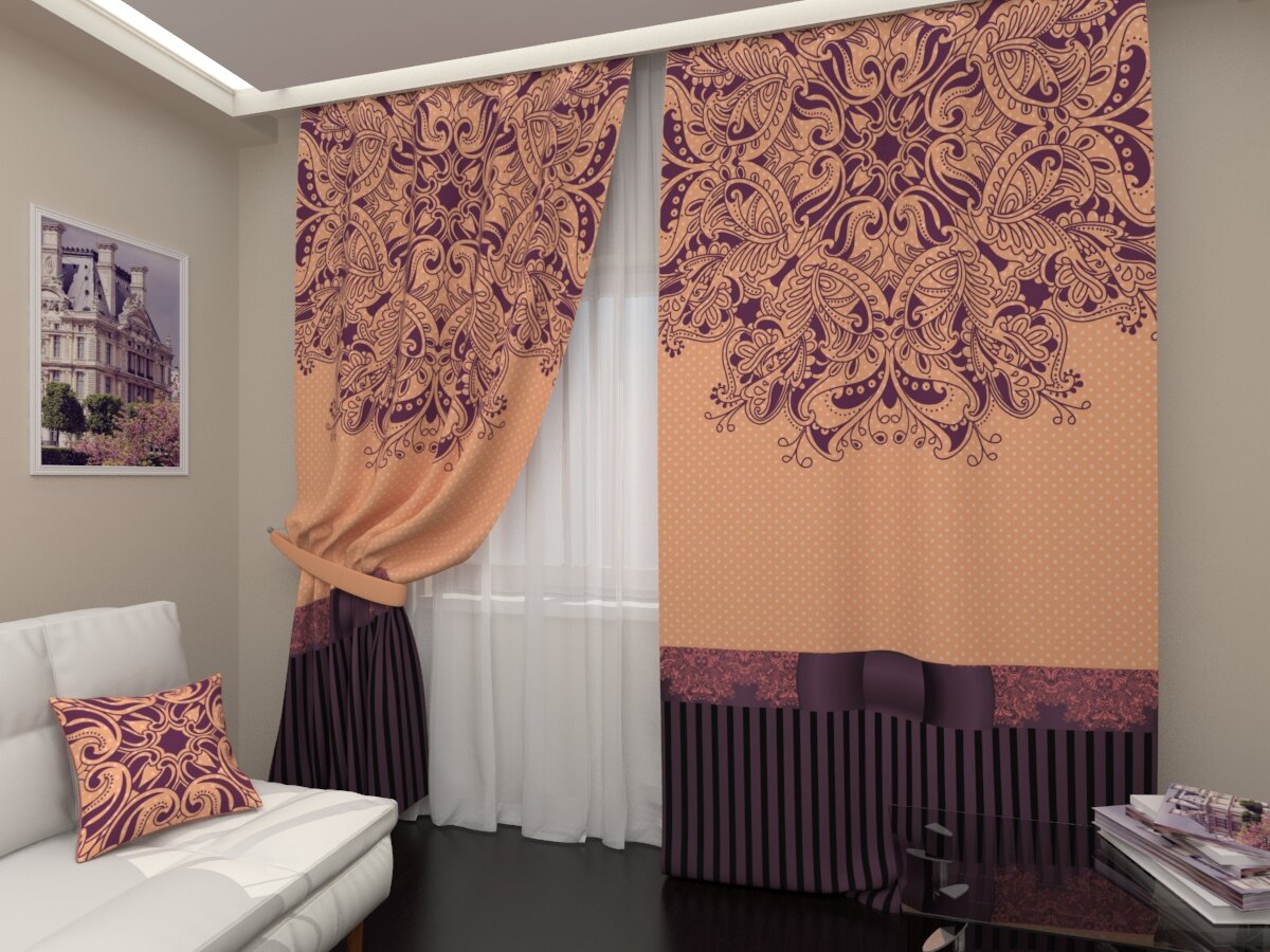 Фотошторы Арт Паула Илэрия Габардин В: 250 см Ш: 2*130 = 260 см