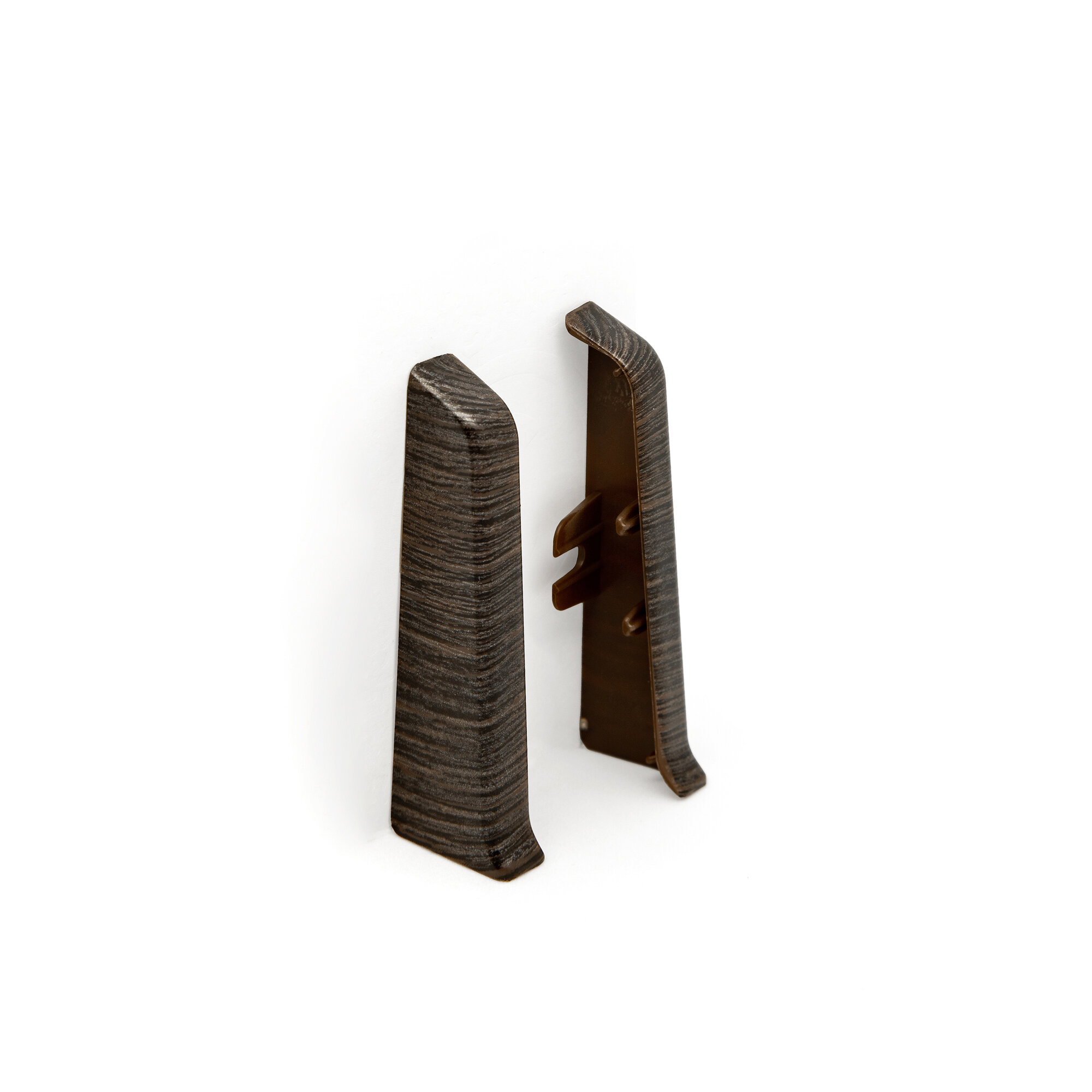 Заглушка для плинтуса ПВХ Деконика 21х70 мм 303 венге темный, 2 шт.