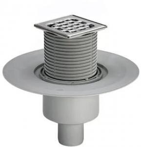 Трап 50*100*100 вертикальный регулируемый, сухой затвор. решетка нержавейка TIM BAD661001